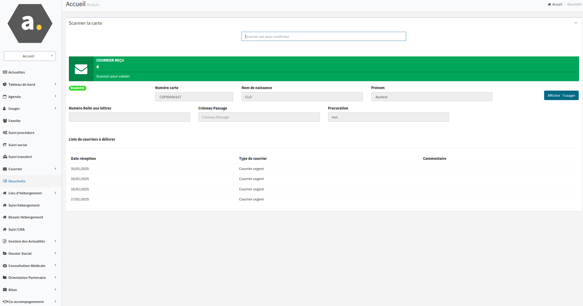 Gestion des courriers | Documentation Logiciel Open Source ANITO